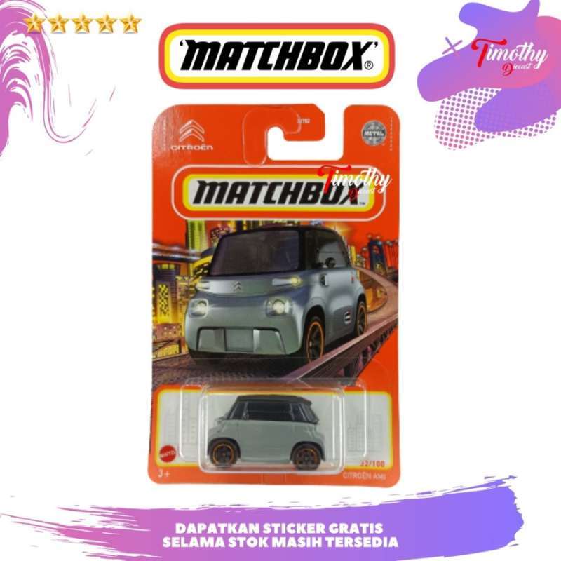 Jual Matchbox Citroen Ami Silver Hitam Velg Orange Timothy Diecast di ...