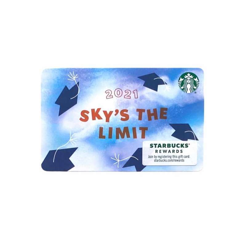 Jual Sky's the Limit Class Year of 2021 Starbucks Card Kartu Paper US ...