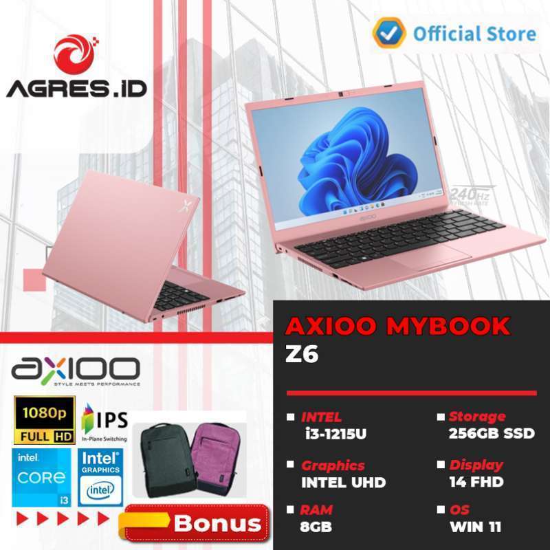 Jual AXIOO MYBOOK Z6 - I3 1215U 8GB 256SSD 14.0 WIN11 - NON BUNDLING PINK di Seller Gamer.id ...