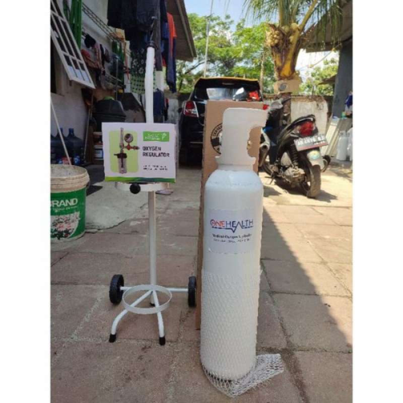 Jual oksigen Tabung. SET Tabung + isi+ Regulator+ Nasal+ Trolly di ...