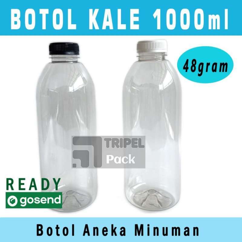 Jual Botol Kale Reguler 1000 ml / Botol Plastik PET 1 Liter Food Grade ...