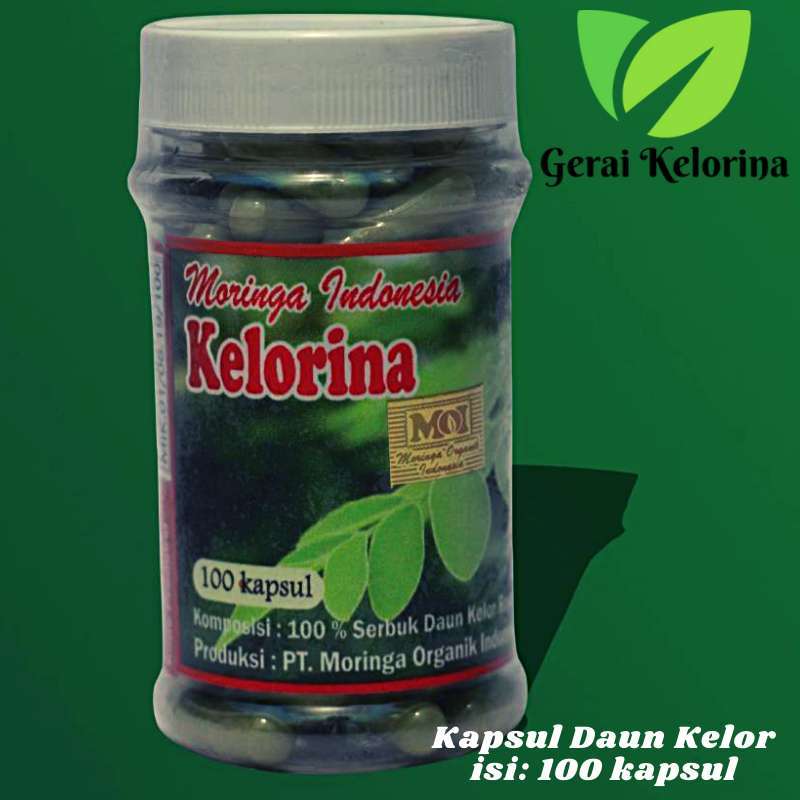 Jual Gerai Kelorina Kapsul Daun Kelor Organik Royal Moringa [100 Kapsul ...
