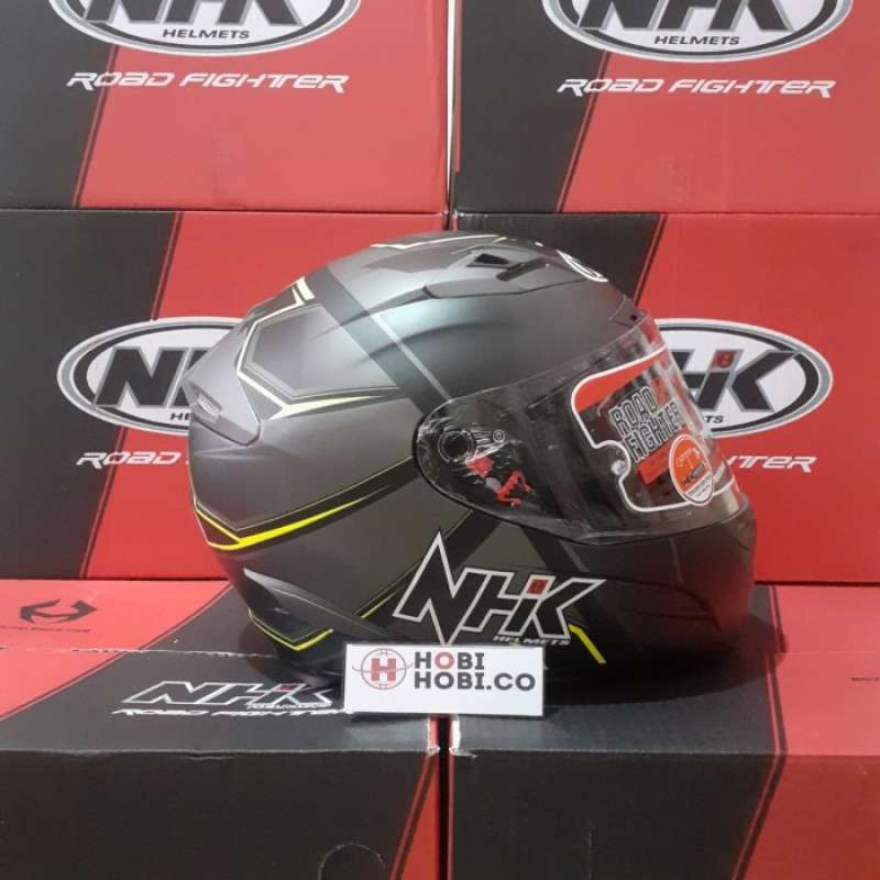 Promo Helm Full Face Nhk Rx9 Rx-9 Motif Hawk Black Doff Yellow Rx Nine ...