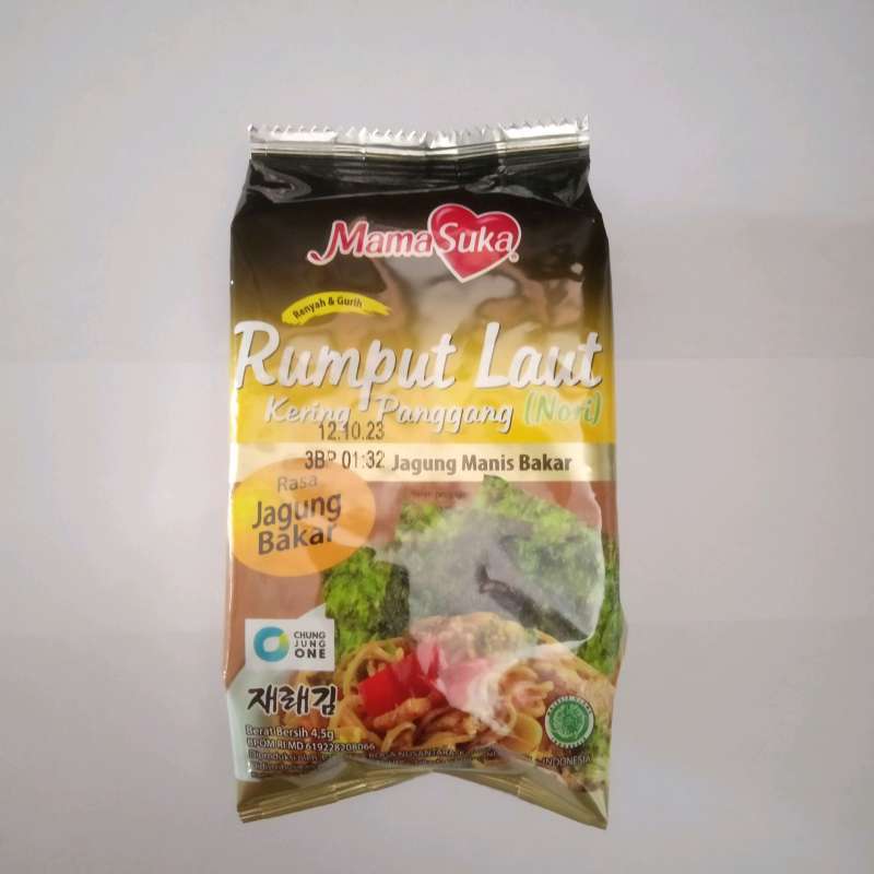 Jual rumput laut kering panggang nori mamasuka rasa jagung bakar per ...