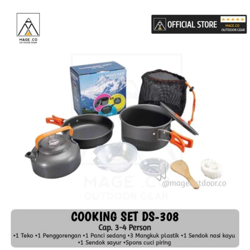 Jual Cooking Set Ds 308 Plus Teko Portable Ds 308 Nesting Outdoor