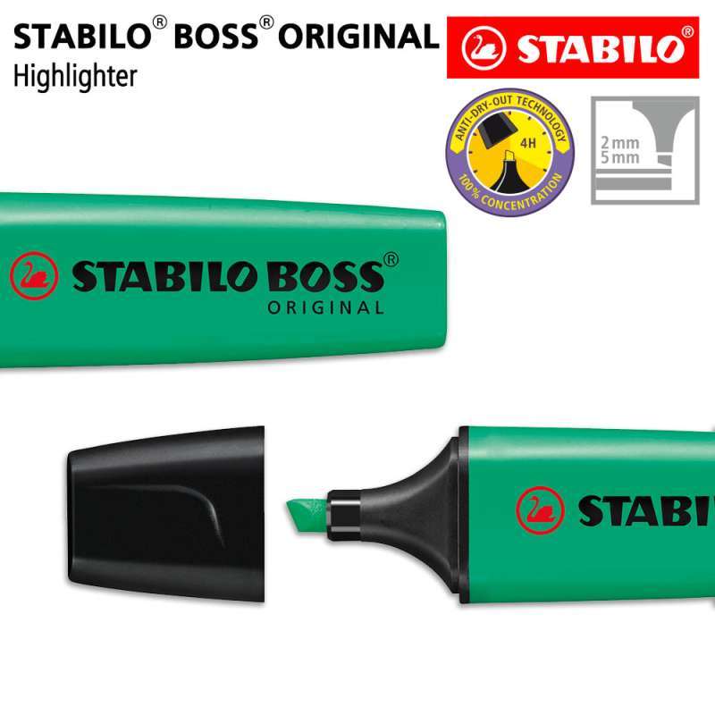 Jual STABILO BOSS ORIGINAL Turquoise / Highlighter Warna Hijau di Seller STABILO Indonesia ...