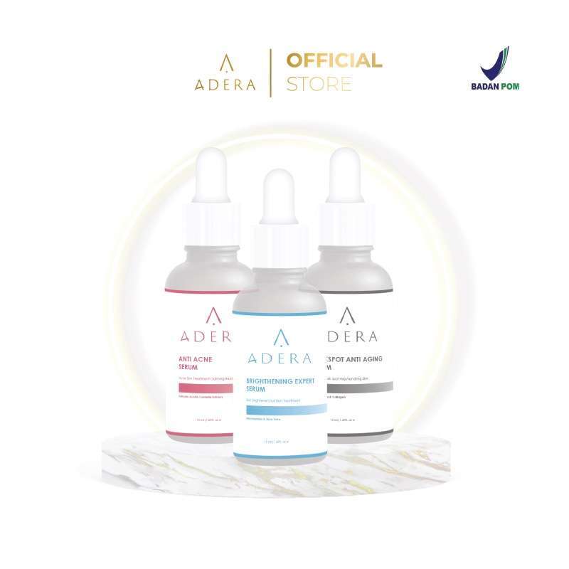 Jual Adera Serum Wajah Glowing Putih Bersih Bebas Jerawat Kusam Flek Bintik Hitam Terdaftar Bpom ...