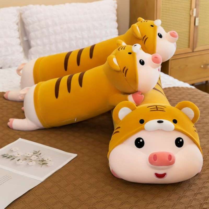 Jual boneka pig custom tiger lay boneka guling pig custom harimau ...