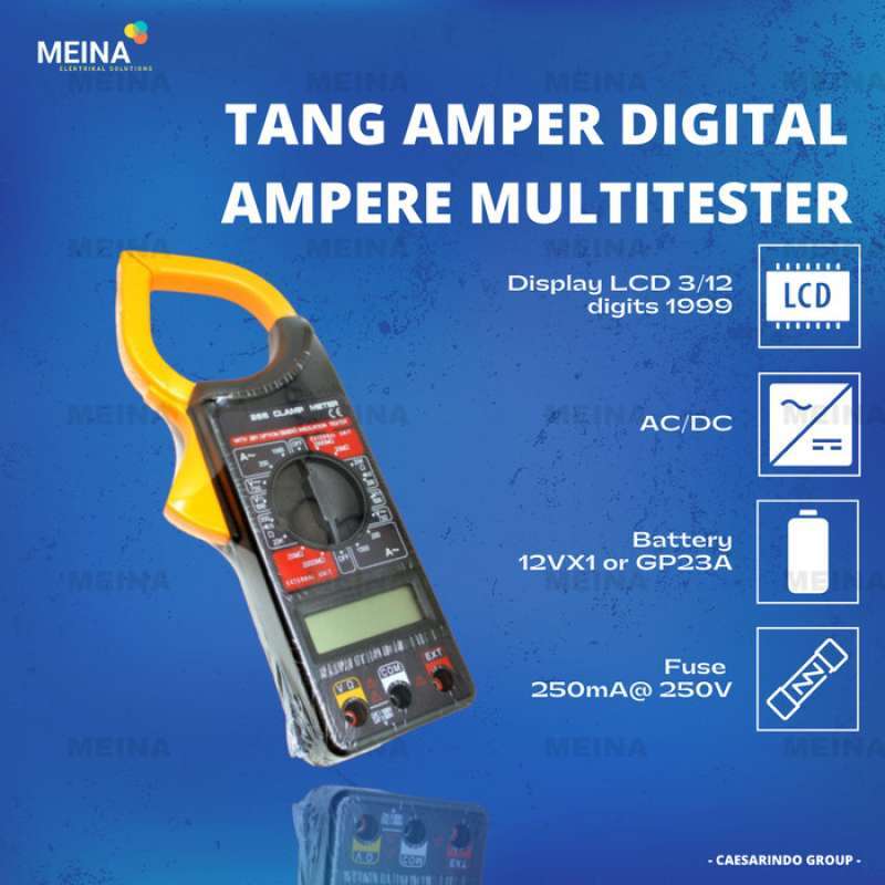 Promo Tang Amper Multitester Digital Ampere / Digital Clamp Multimeter ...