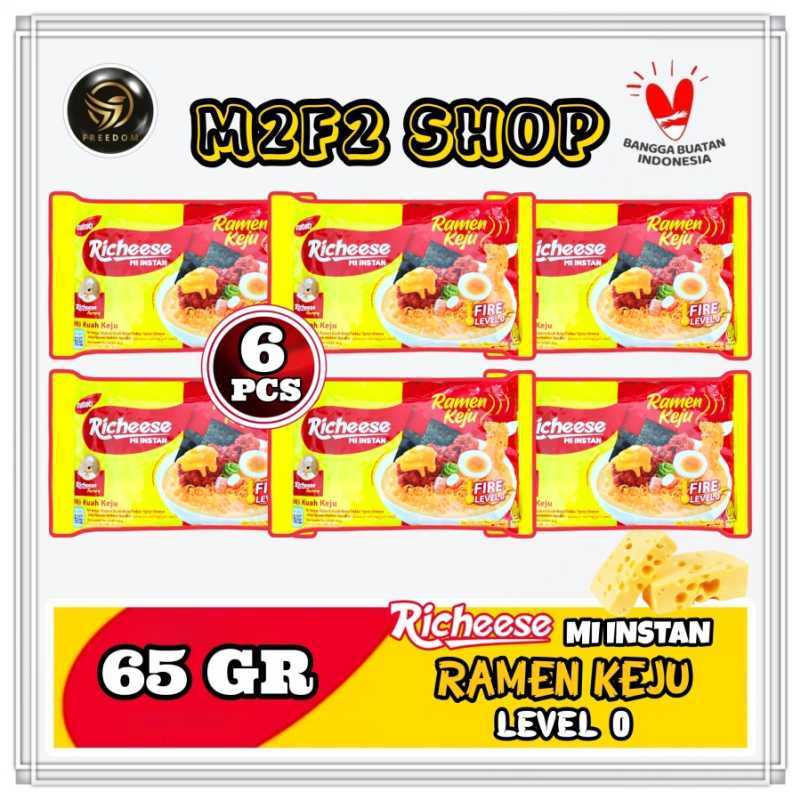 Jual Mie Richeese Instant Ramen Kuah Keju Level 0 - 65 Gr (kemasan 6 ...