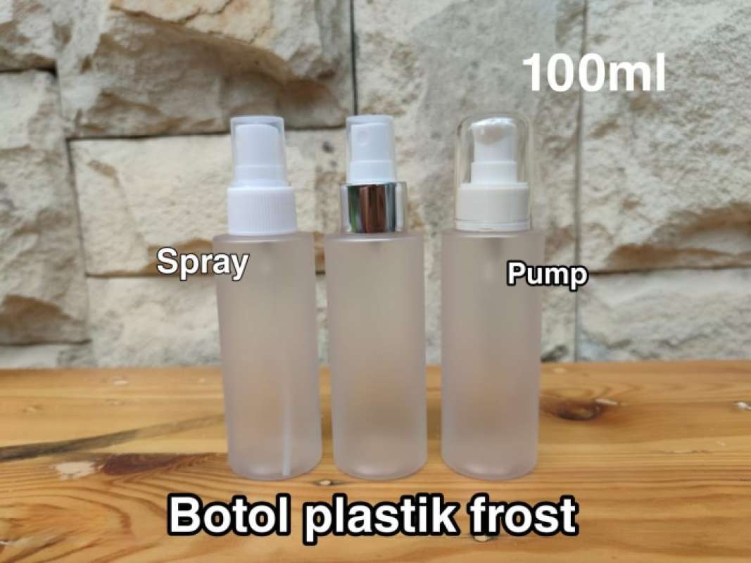 Jual Botol Plastik Spray Pump Frost Botol plastik Dof Buram 100ml ...