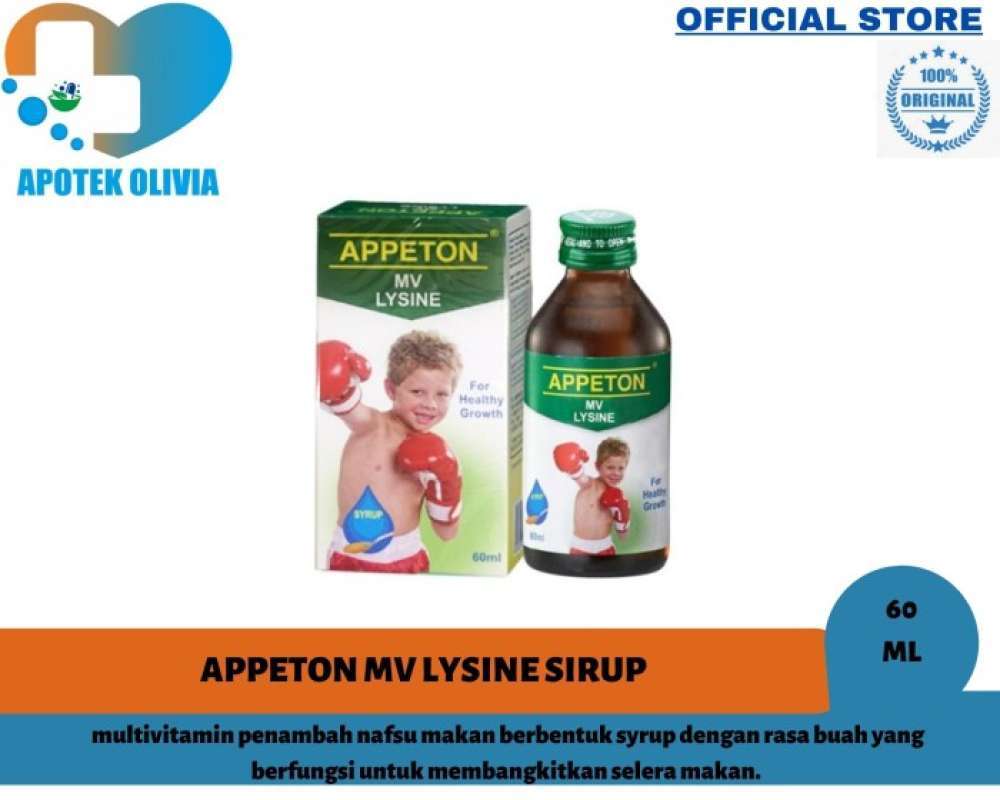 Promo Appeton Lysine Syrup 60ml (Multivitamin Anak) Diskon 23% di ...