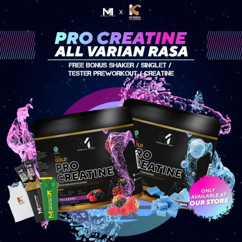 Jual M1 MUSCLE FIRST PRO GOLD CREATINE MONOHYDRATE 300 GRAM dymatize on ...