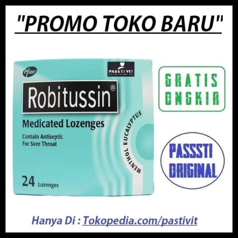Promo Robitussin Medicated Lozenges Permen Batuk Robitusin Lozenge ...