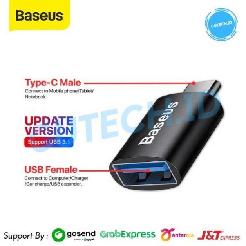 Jual BASEUS ADAPTOR CONVERTER OTG USB TO TYPE C di Seller cutech.id ...