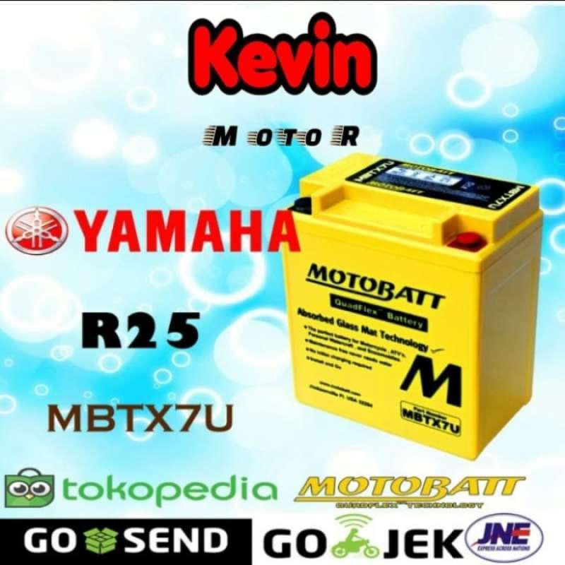 Jual Aki Motor Yamaha R25 Motobatt MBTX7U Aki Kering. di Seller TDR Autorace - Duren Tiga, Kota ...