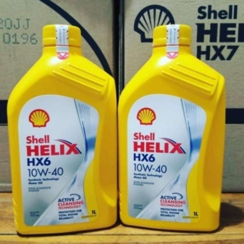 Promo Shell Helix HX6 10-40 Syhntetic 1liter Diskon 23% di Seller Huma ...