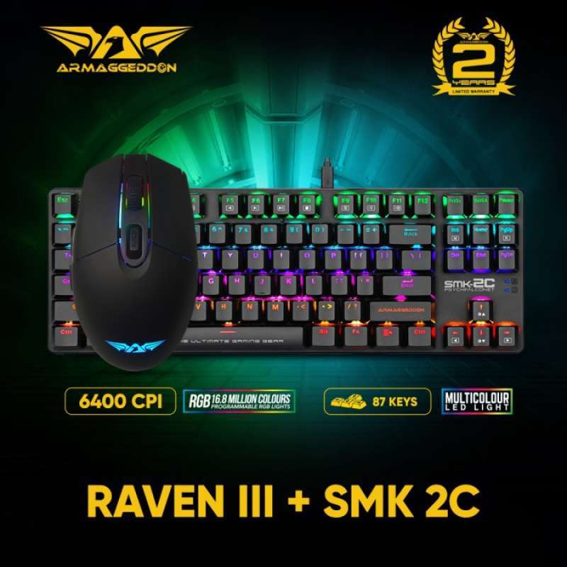 Promo Free Ongkir Mouse Gaming Raven Iii + Keyboard Gaming Mechanical ...