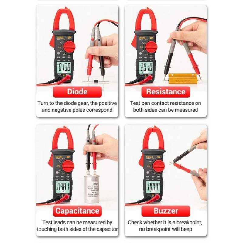 Promo Tang Ampere Digital Ac Dc Dengan Buzzer / Clamp Meter ...