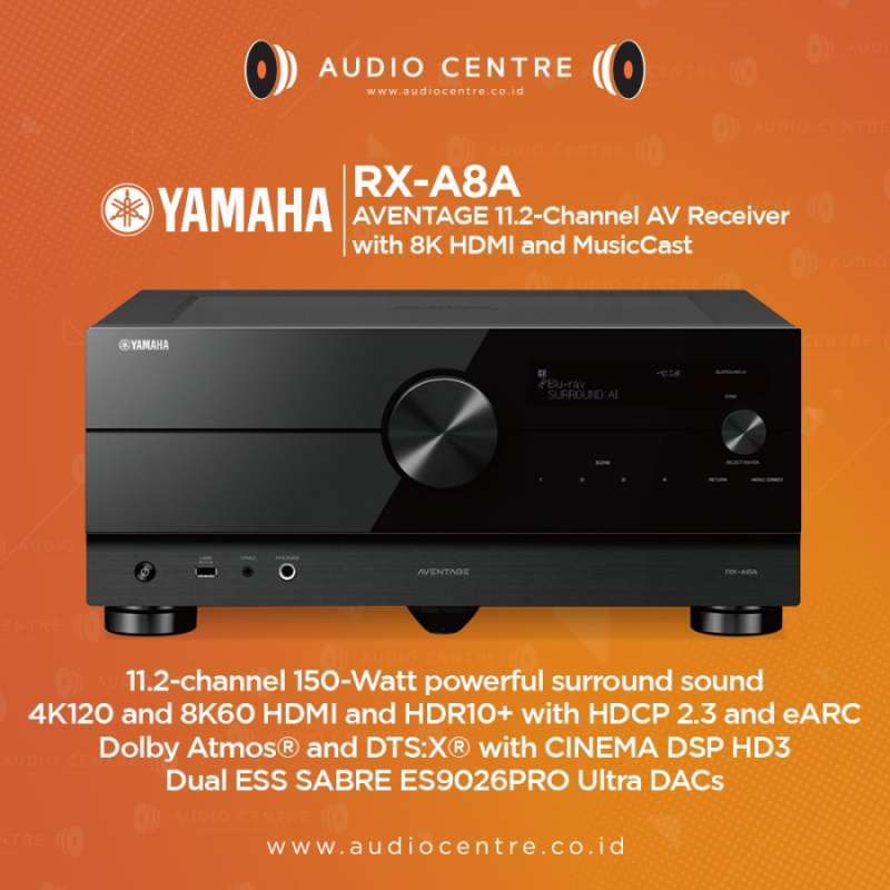 Jual Yamaha Rxa8a Rxa 8a Rx A8a Av Receiver Dolby Atmos 11.2 Ch ...