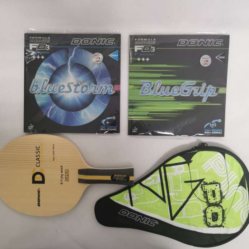Jual Bat Pingpong Donic Classic Offensive plus karet Donic set di Seller Donic Indonesia ...
