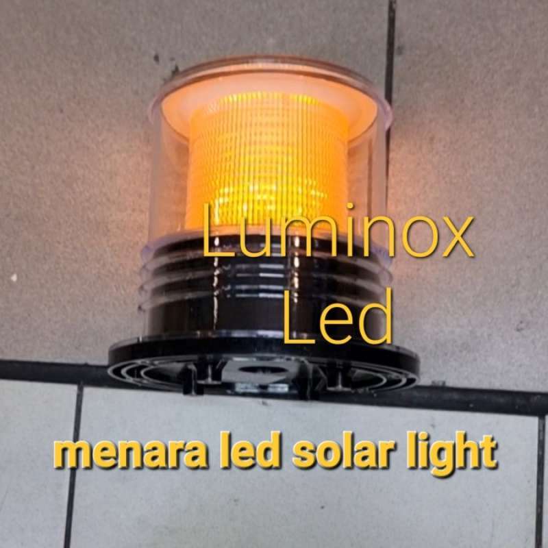 Promo Lampu Navigasi Mercusuar Led Solar Light Kuning 18Led Menara ...