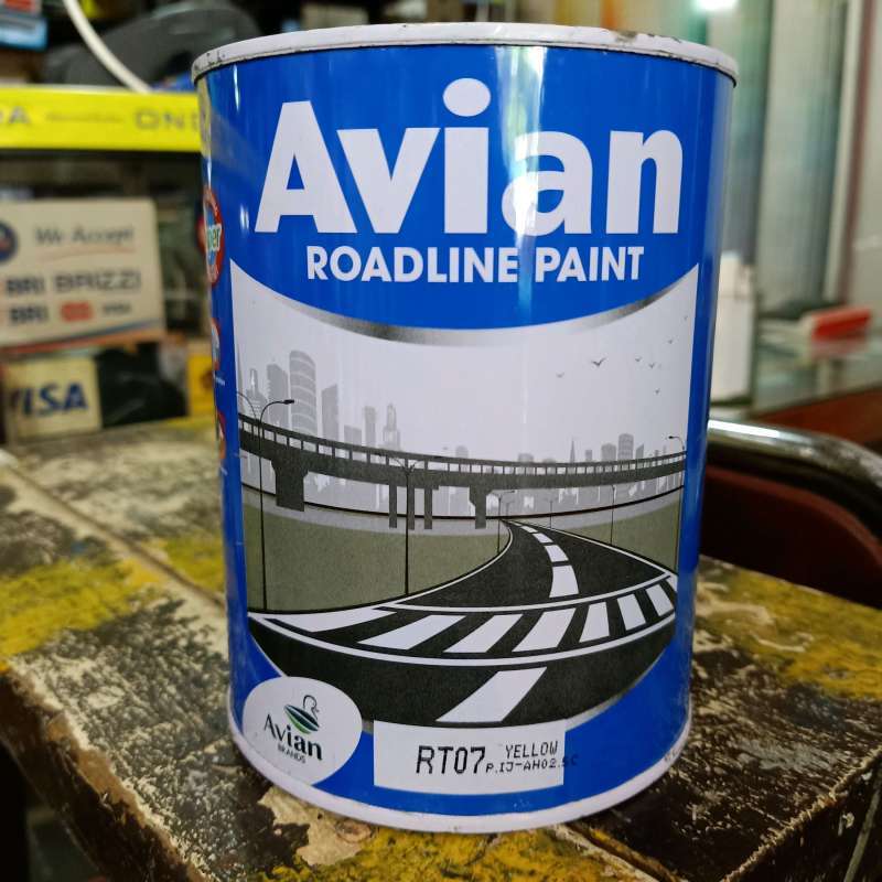 Promo Avian Roadline Paint/ Cat Marka Jalan kemasan 1 Kg - Kuning ...