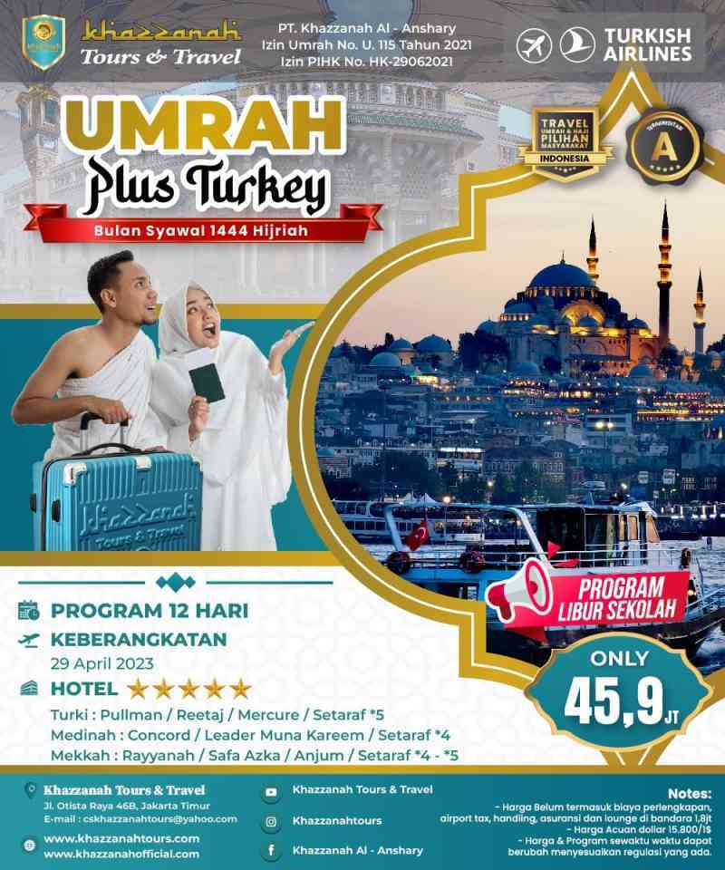 Jual Umrah Plus Turkey Di Seller Khazzanah Tours & Travel - Bidaracina ...