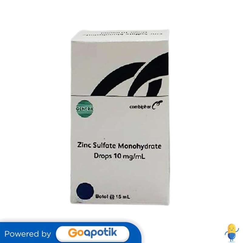 Jual ZINC SULFATE MONOHYDRATE COMBIPHAR 10 MG/ML DROP 15 ML di Seller ...