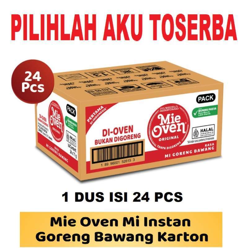 Promo Mie OVEN Mayora Mi Instan GORENG BAWANG - ( HARGA 1 DUS isi 24 ) Diskon 13% di Seller ...