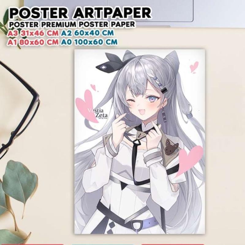 Promo Poster Vestia Zeta Hiasan Dinding Tema Anime Vtuber Virtual ...