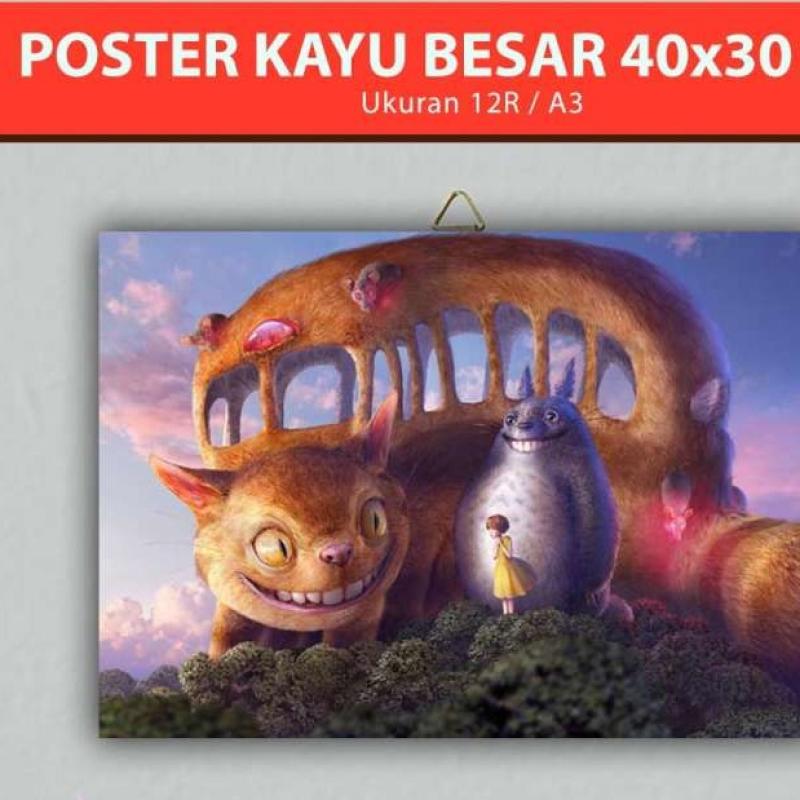 Jual Poster Kayu Besar My Neighbor Totoro Studio Ghibli Mei Yasuko ...