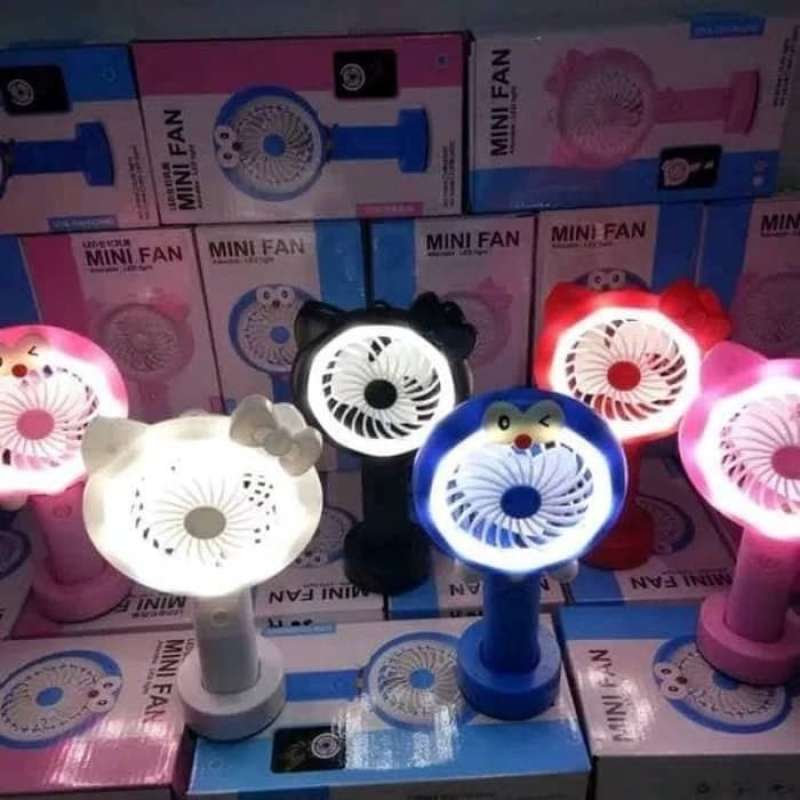 Jual Kipas Angin Karakter Lampu LED - Mini Fan Electric Rechargeable di ...