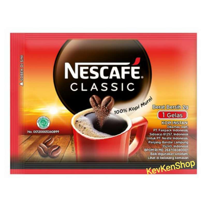 Jual Kopi NESCAFE Classic Hitam Black Coffee Harga per Sachet di Seller ...
