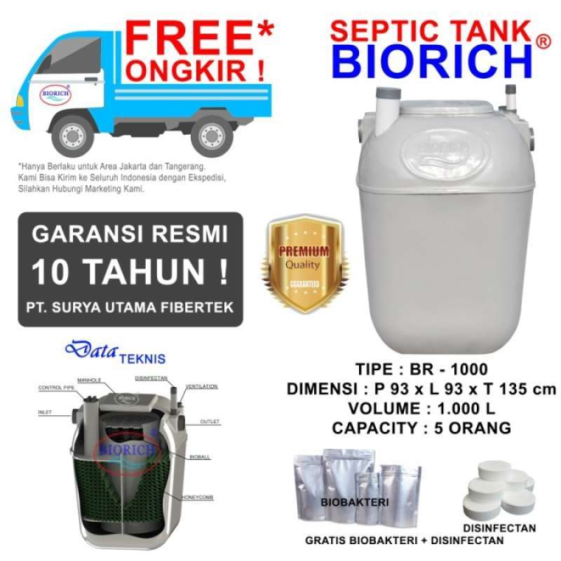 Promo Septic Tank Bio, Tangki Septik Bio Rich, Biofil Septic Tank 1000 ...