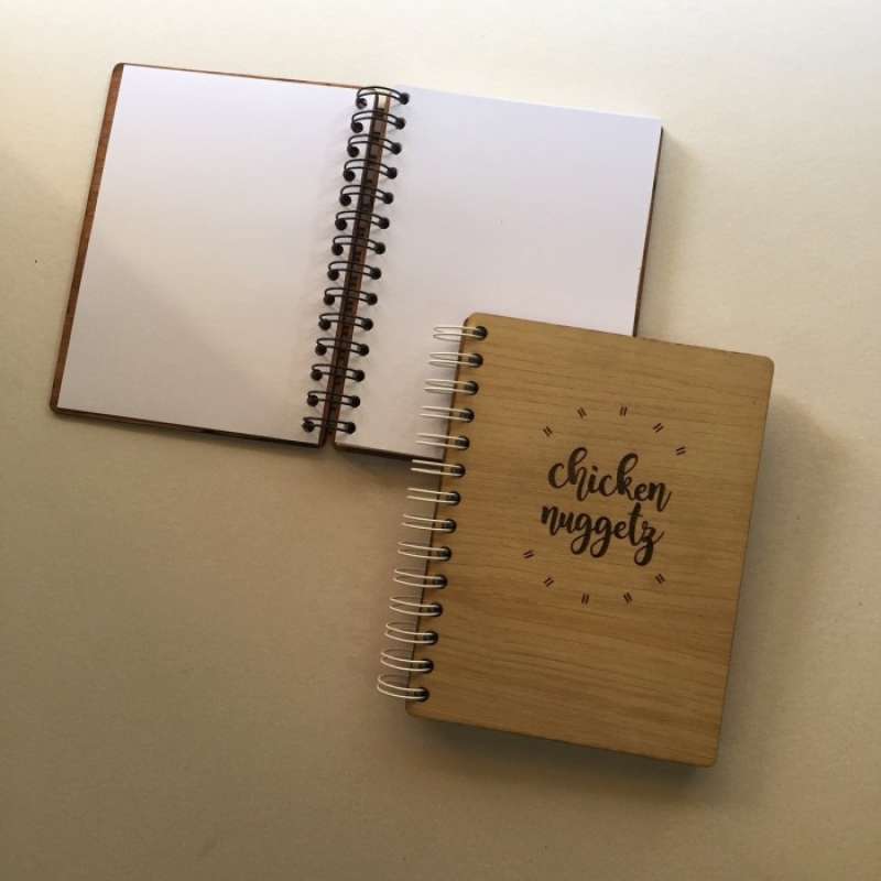 Jual Free Ongkir Wooden Notes / Buku Notes Kayu / Custom Buku Catatan ...
