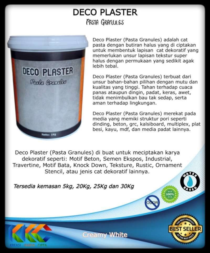 Promo Deco Plaster Off White Pasta Granules Kemasan 1Kg - Multivariasi ...