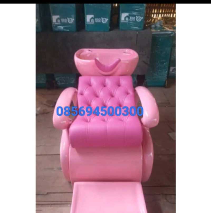 Jual kursi keramas warna pink model tiduran/kursi cuci rambut fiber di ...