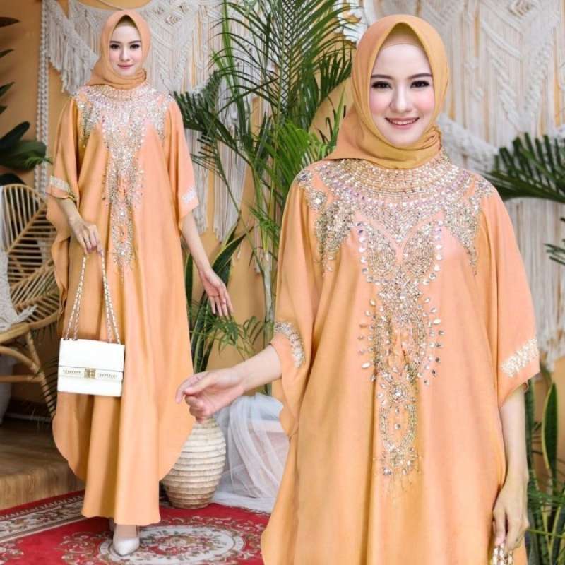 Jual Kaftan Modern Jumbo Outer Gamis Kalong Kelelawar Baju Pesta Kondangan di Seller Victoria ...