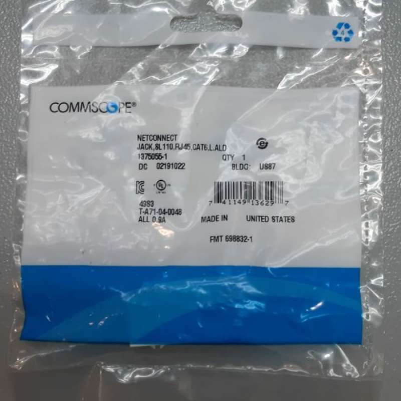 Promo commscope AMP modular jack RJ45 cat.6 Original Diskon 9% di ...