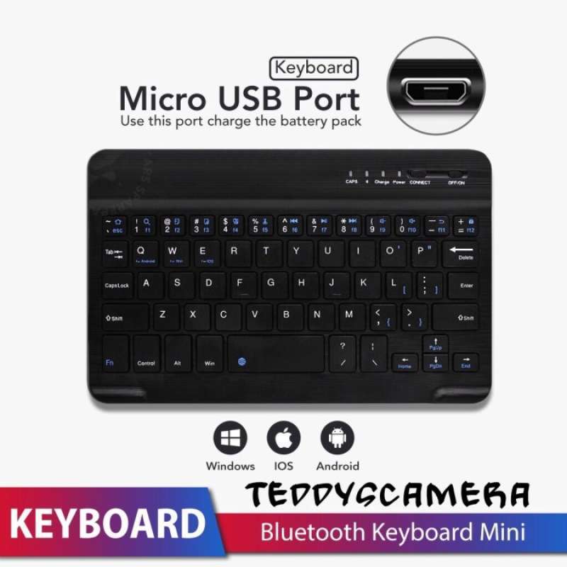 Jual MINI KEYBOARD BLUETOOTH ULTRA SLIM FOR PC IOS ANDROID WINDOWS IPAD di Seller Calestraa Shop ...