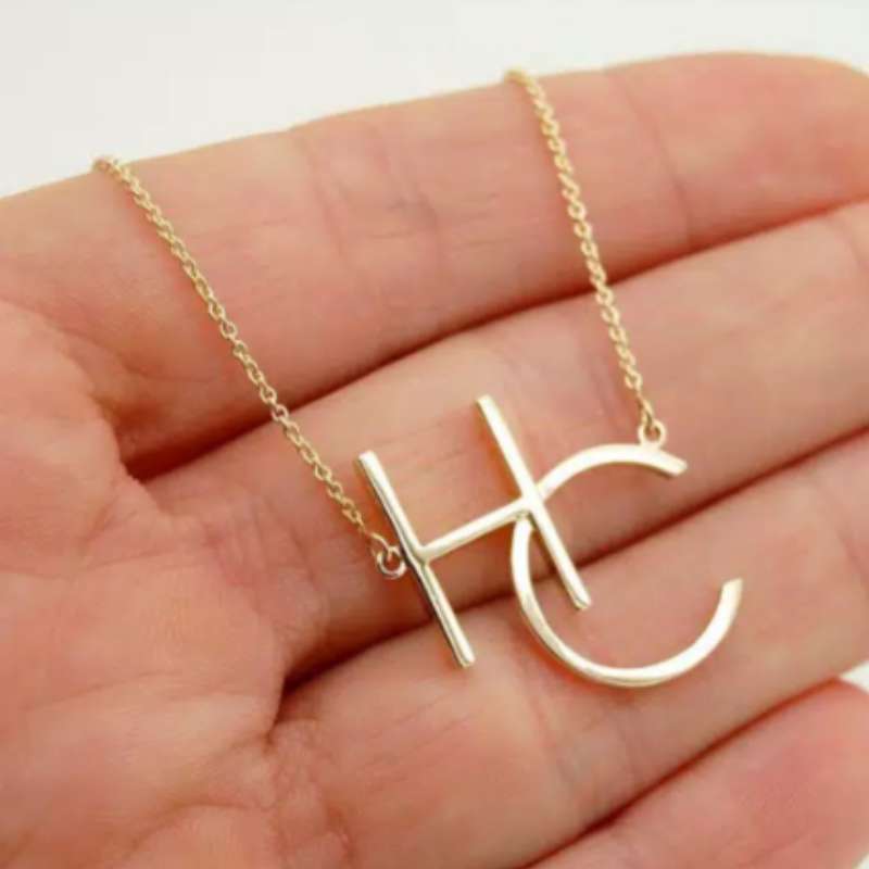 Promo Liontin Nama Inisial 2 Huruf [ Liontin Couple ] Kalung Nama ...