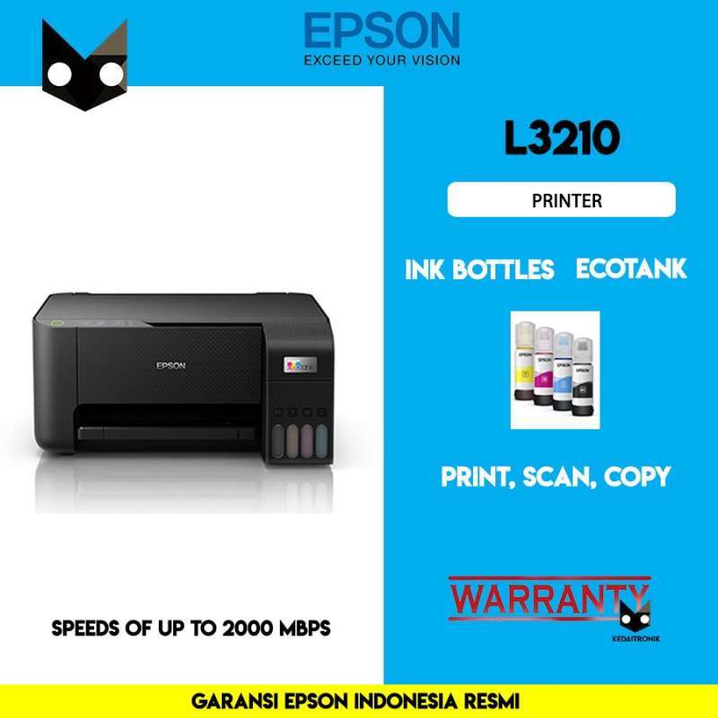Promo Epson Ecotank L3210 A4 All In One Ink Tank Printer Print Scan ...