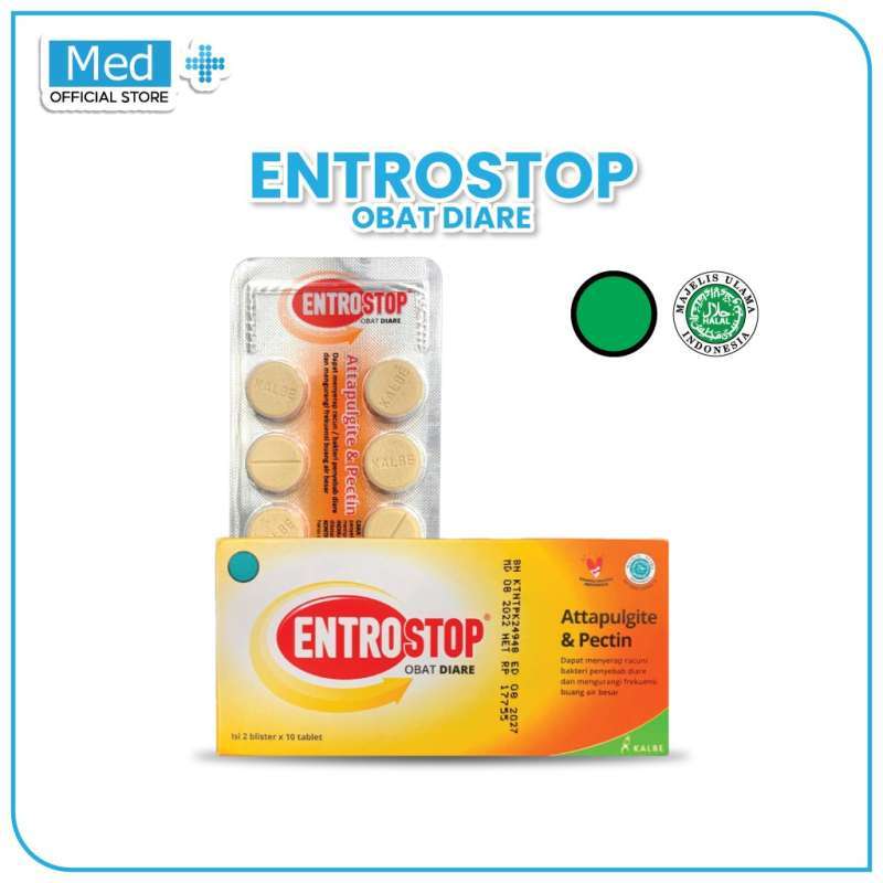 Jual Med+ Entrostop Tablet Obat Diare 1 Box isi 2 Blister @10 Tablet ...