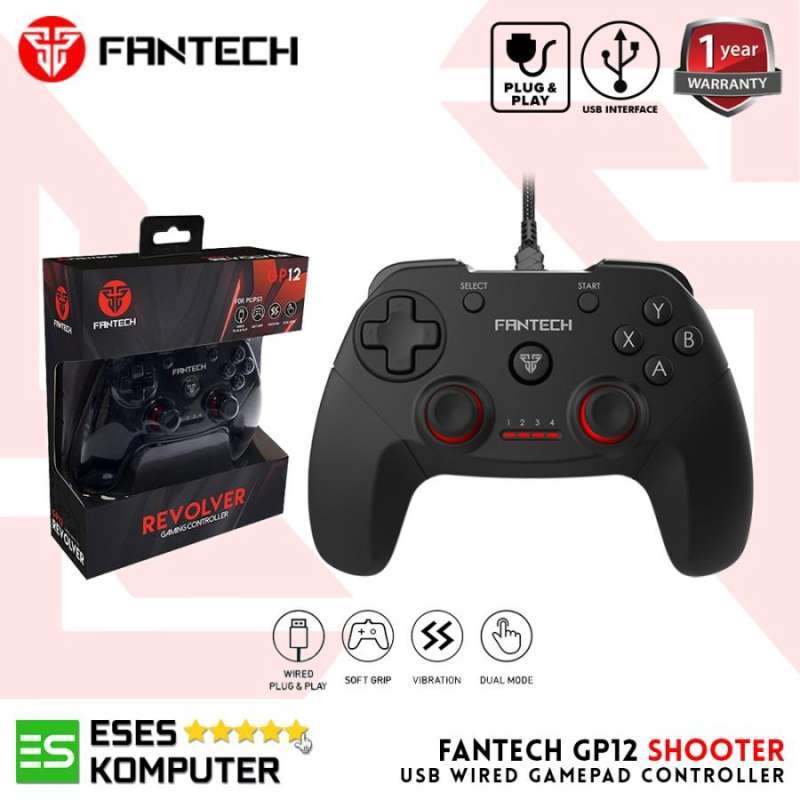Jual Gamepad Fantech GP12 Revolver Wired Controller | Gaming Joystick ...