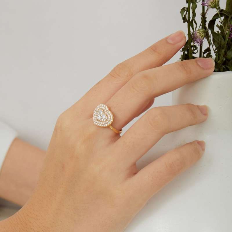 Jual Cincin Emas Hala Gold 8K RI200336 di Seller Dominique Jewellery ...