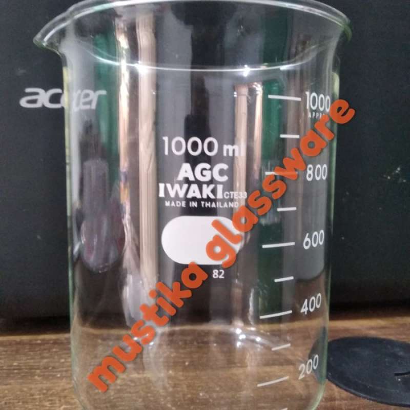 Promo IWAKI Beaker Glass cap 1000 ML / Gelas piala / Gelas kimia Diskon 33% di Seller Anes ...