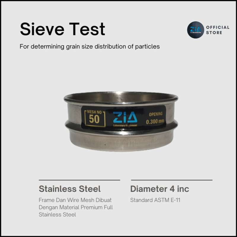 Jual Sieve Test Round Stainless Diameter 4 Inc - Zia Laboratorium Di ...