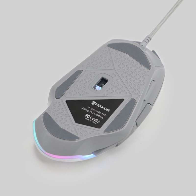 Jual Mouse Rexus Xierra X18 Rifle RGB | Ergonomic Gaming Mouse - White ...