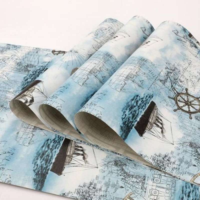 Promo stiker tembok/PVC/wallpaper/ wallsticker motif kapal laut pinisi ...